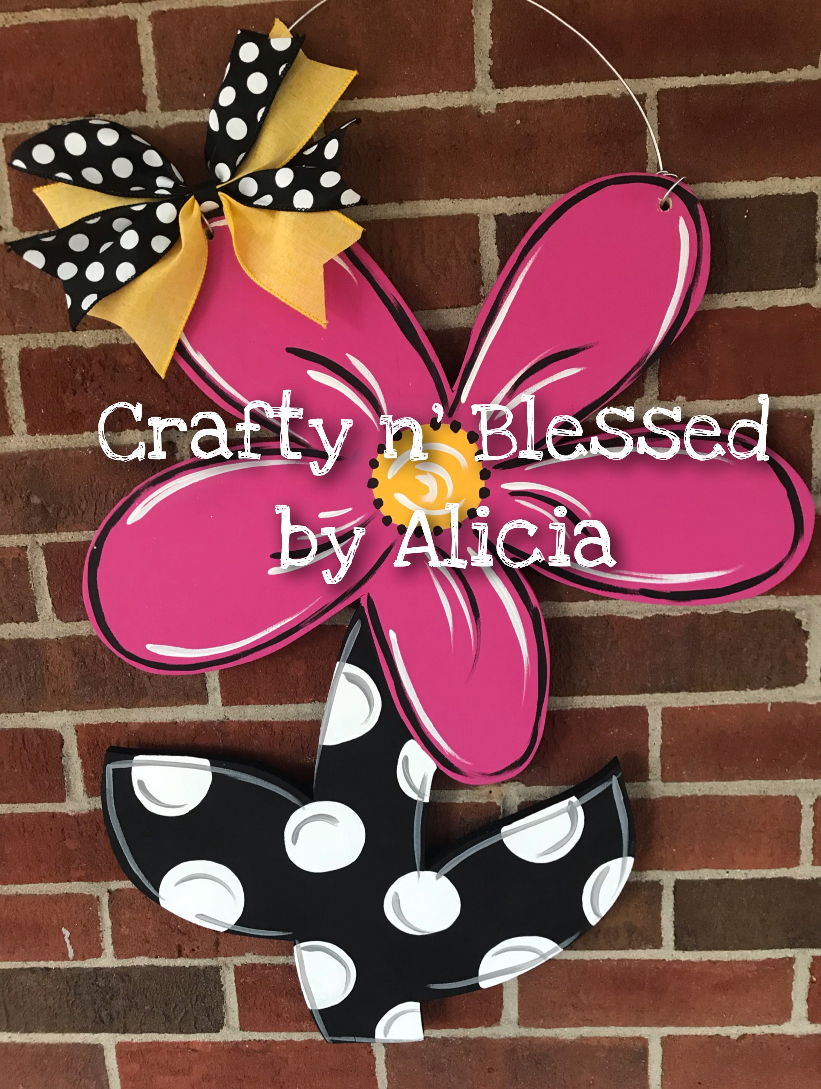 Flower on Stem Door Hanger – Crafty n' Blessed by Alicia