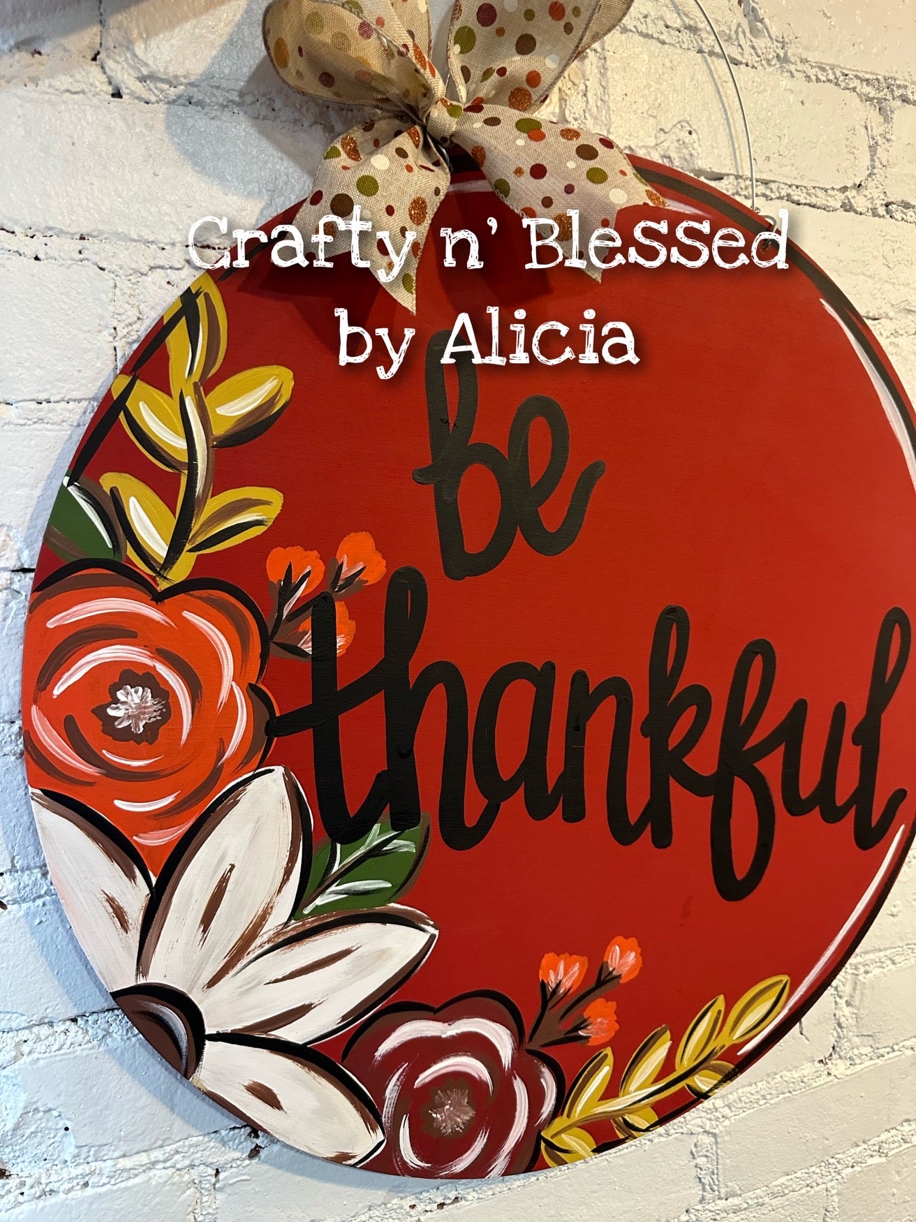 Flamenco Floral Circle Door Hanger – Crafty n' Blessed by Alicia